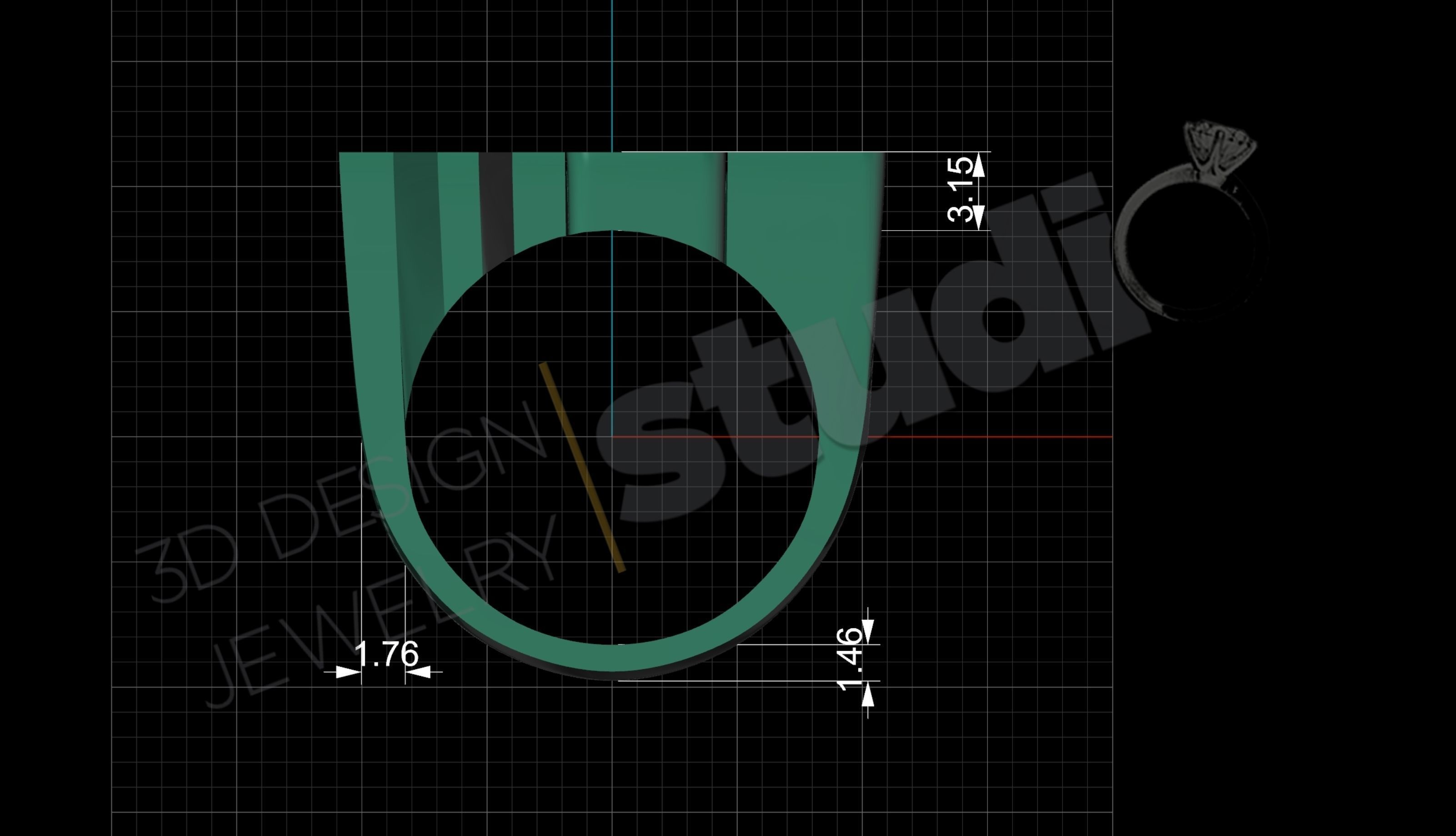 MOB ring design 3d model 3D model 3D printable | CGTrader