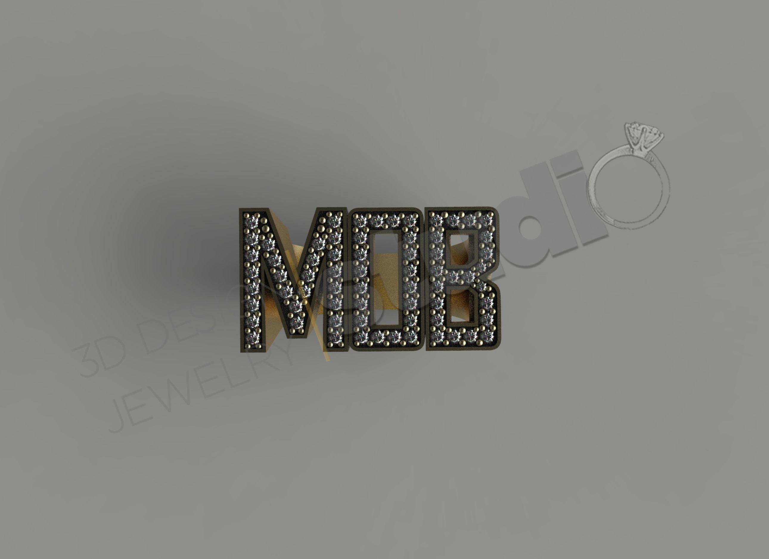 MOB ring design 3d model 3D model 3D printable | CGTrader