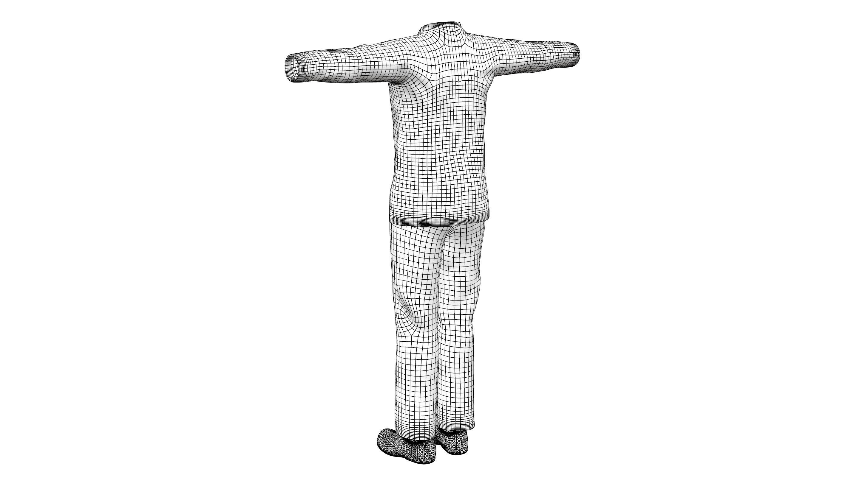 3D model Conductor Ticketer Greeter Driver Postman Style Uniform VR ...