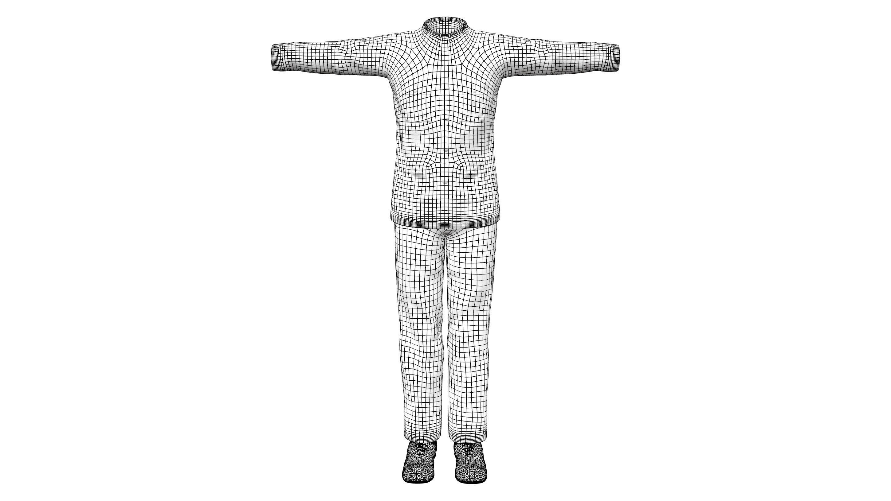 3D model Conductor Ticketer Greeter Driver Postman Style Uniform VR ...