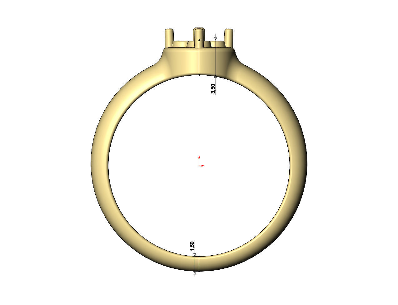 Small Round signet and square cluster signet Us sizes 6 7 8 3D model 3D printable | CGTrader