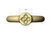 Small Round signet and square cluster signet Us sizes 6 7 8 3D model 3D ...