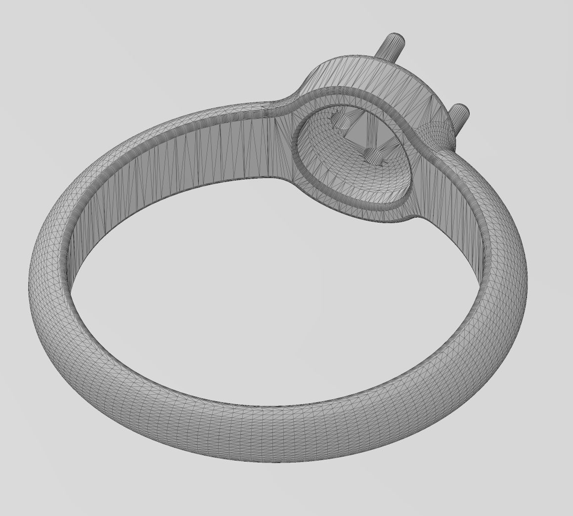 Small Round signet and square cluster signet Us sizes 6 7 8 3D model 3D printable | CGTrader