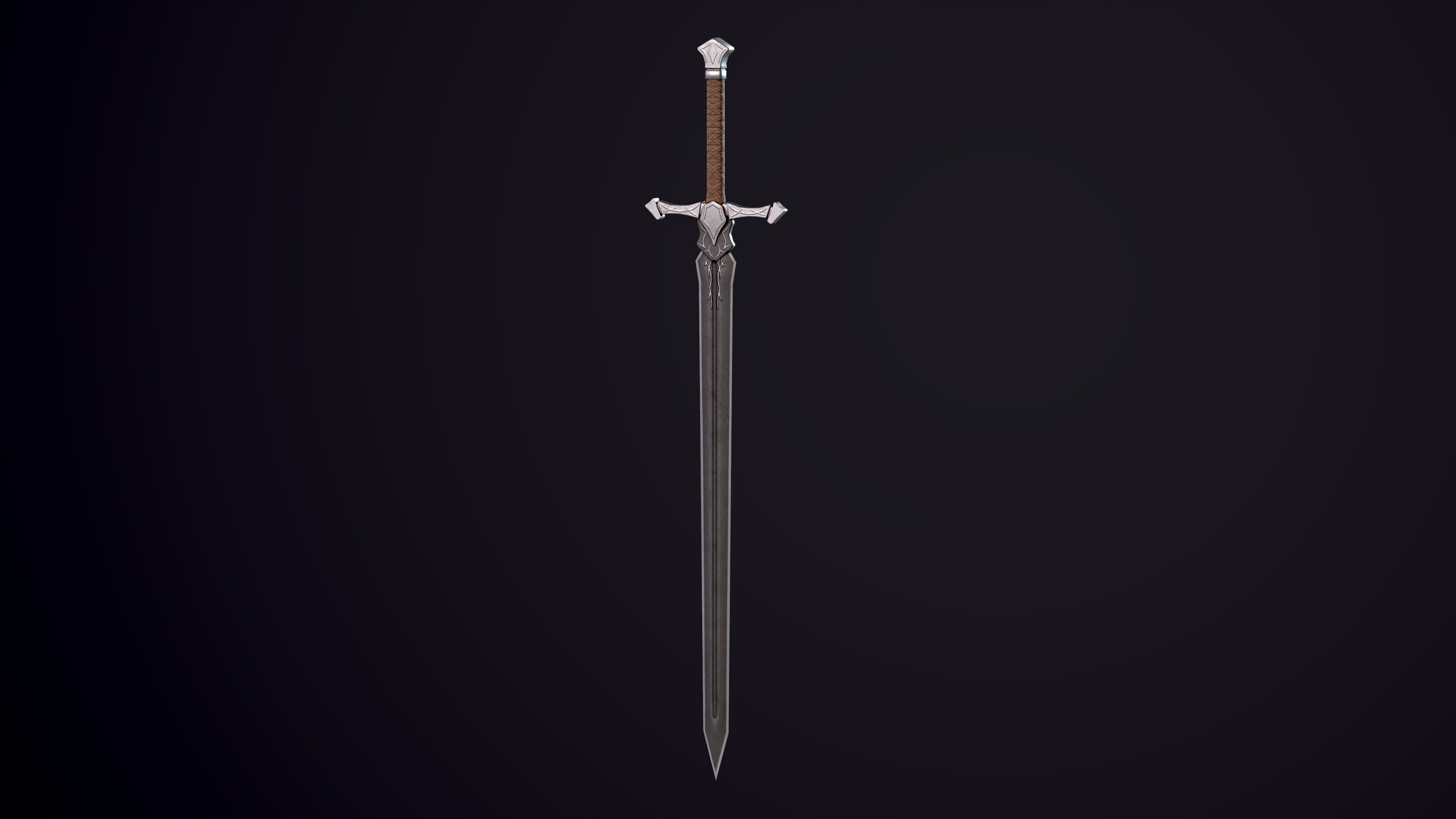 Long Sword Game-ready with texture sets free VR / AR / low-poly 3D ...