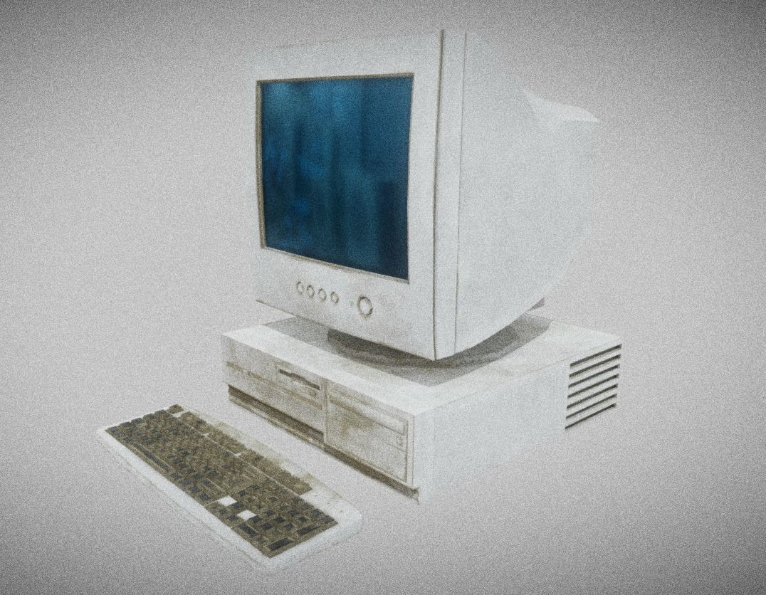 3D model Dirty Old Computer PBR Low Poly VR / AR / low-poly | CGTrader