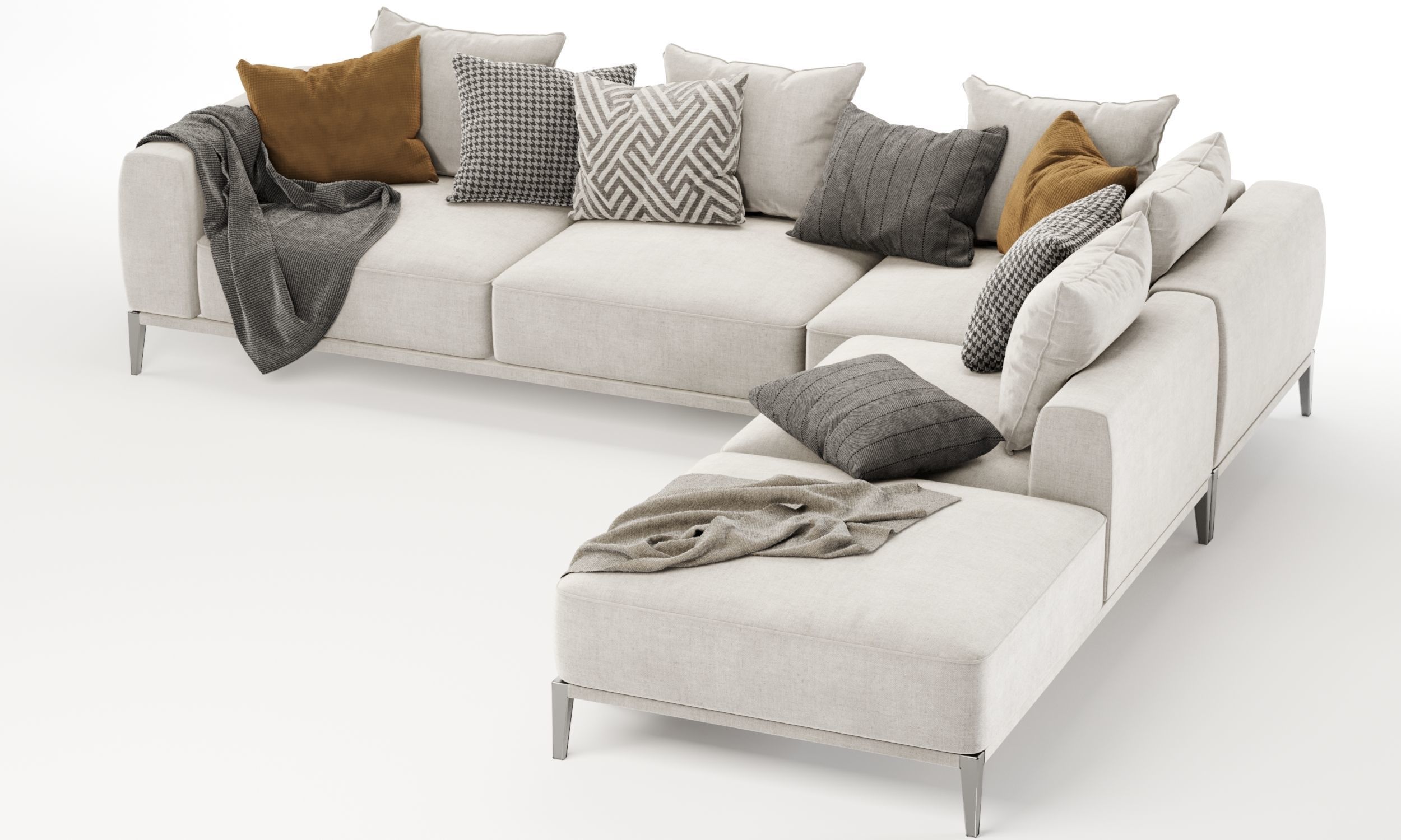 Romeo sectional sofa by flexform 3D model | CGTrader