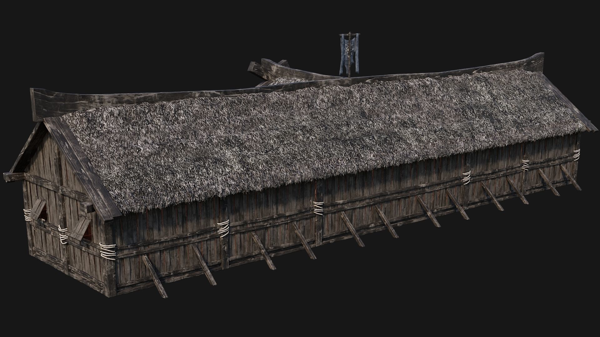 3D model Old Viking House 4K Textures GameReady 185 VR / AR / low-poly ...