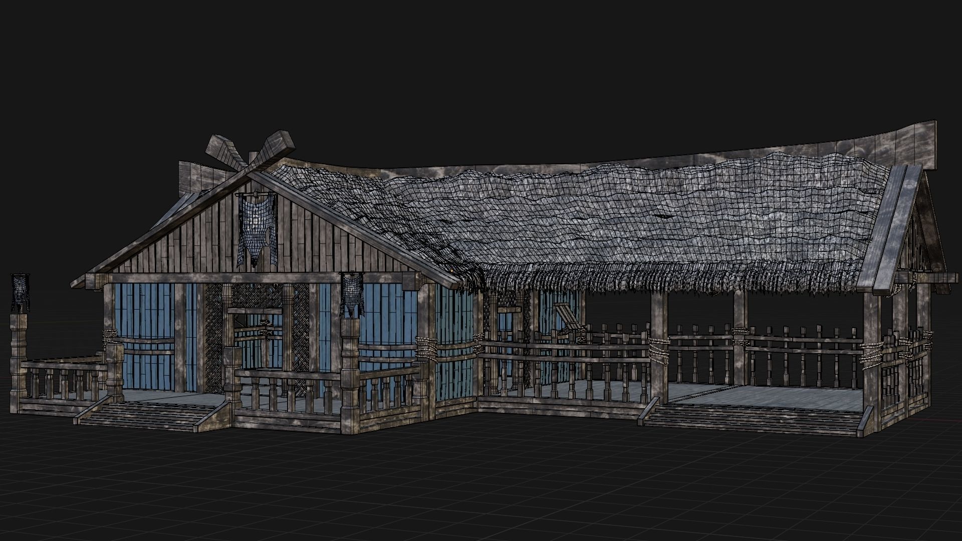 3D model Old Viking House 4K Textures GameReady 187 VR / AR / low-poly ...