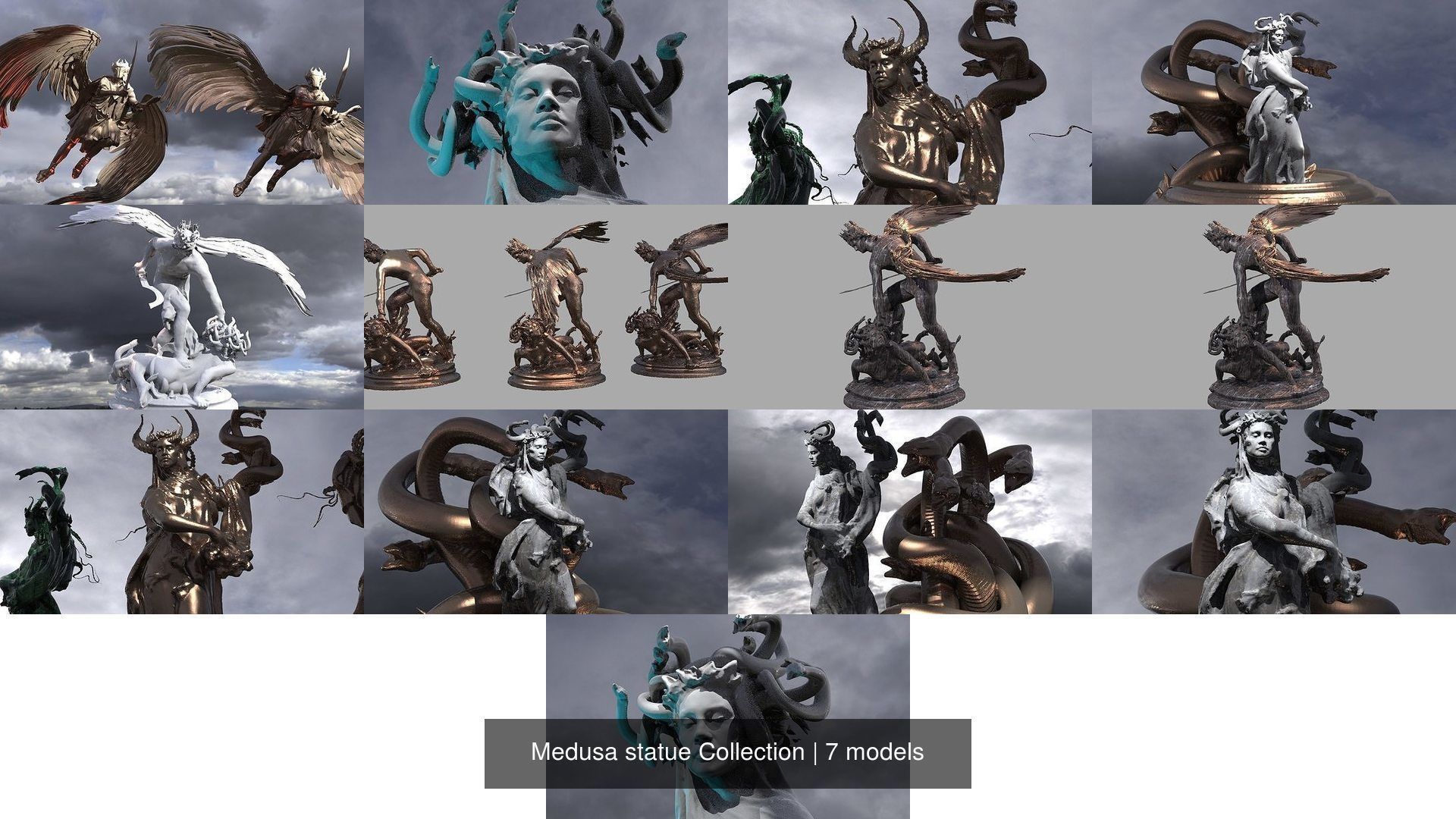 Medusa statue Collection | CGTrader
