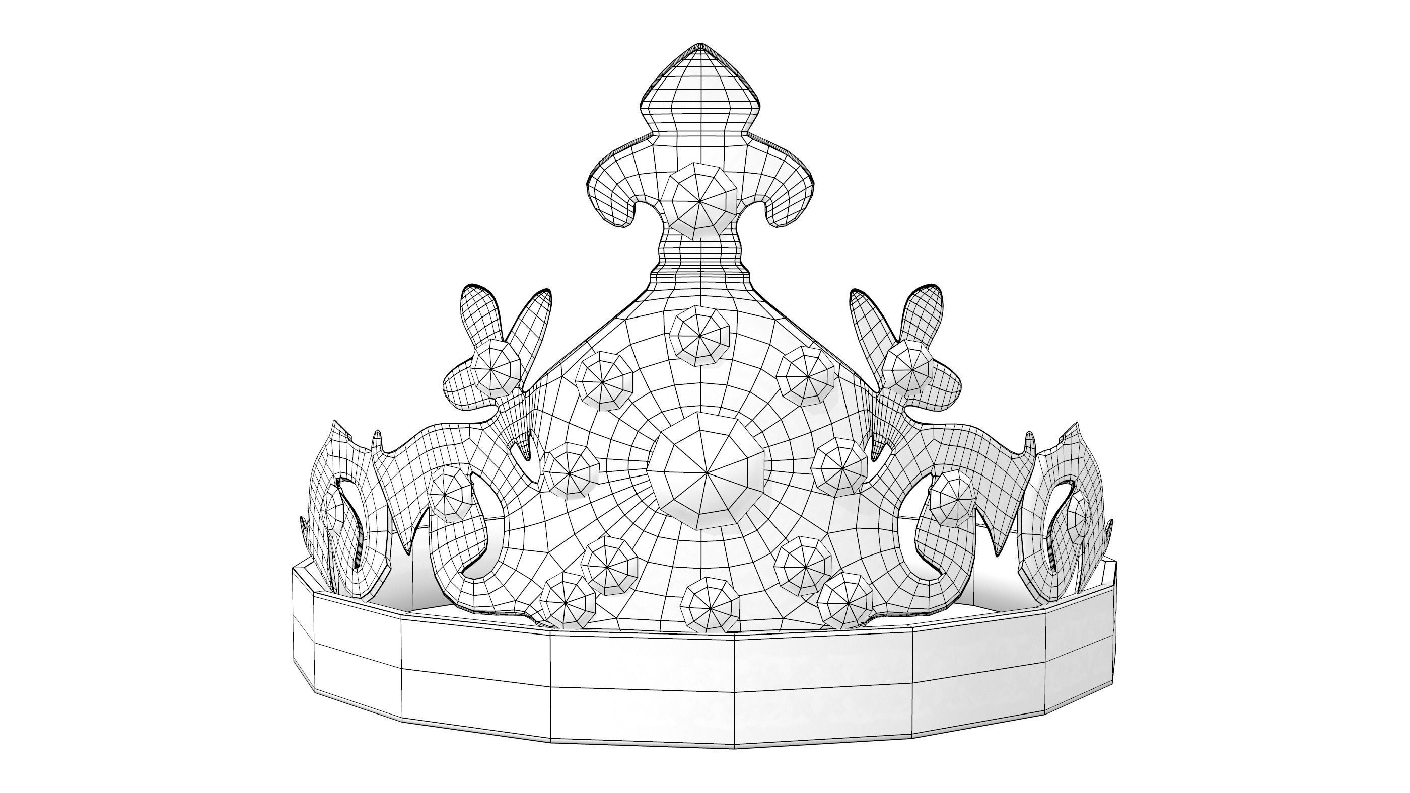 3D model Medieval Royal Quin Crown VR / AR / low-poly | CGTrader