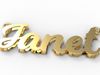 Janet name plate 3D model 3D printable | CGTrader