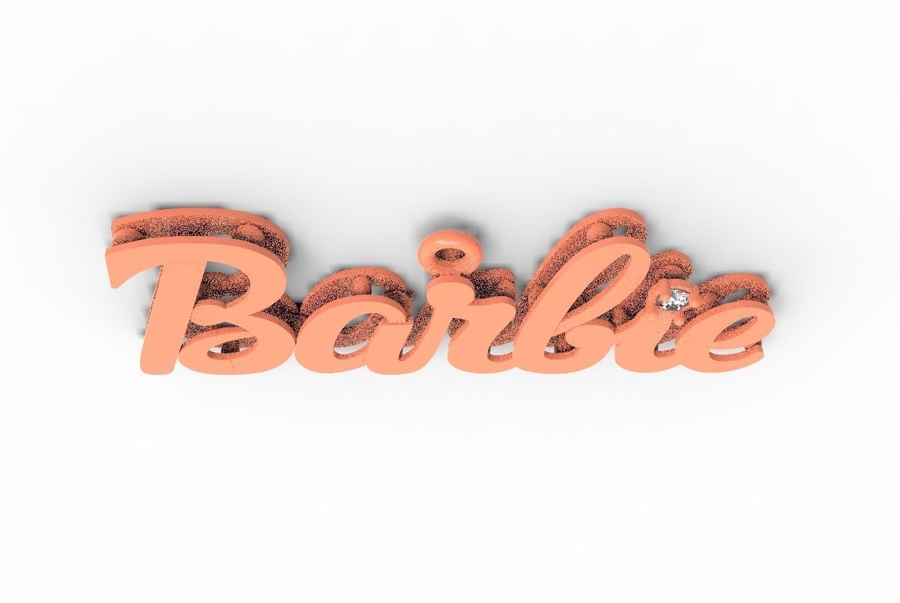 Barbie name plate 3D model 3D printable | CGTrader