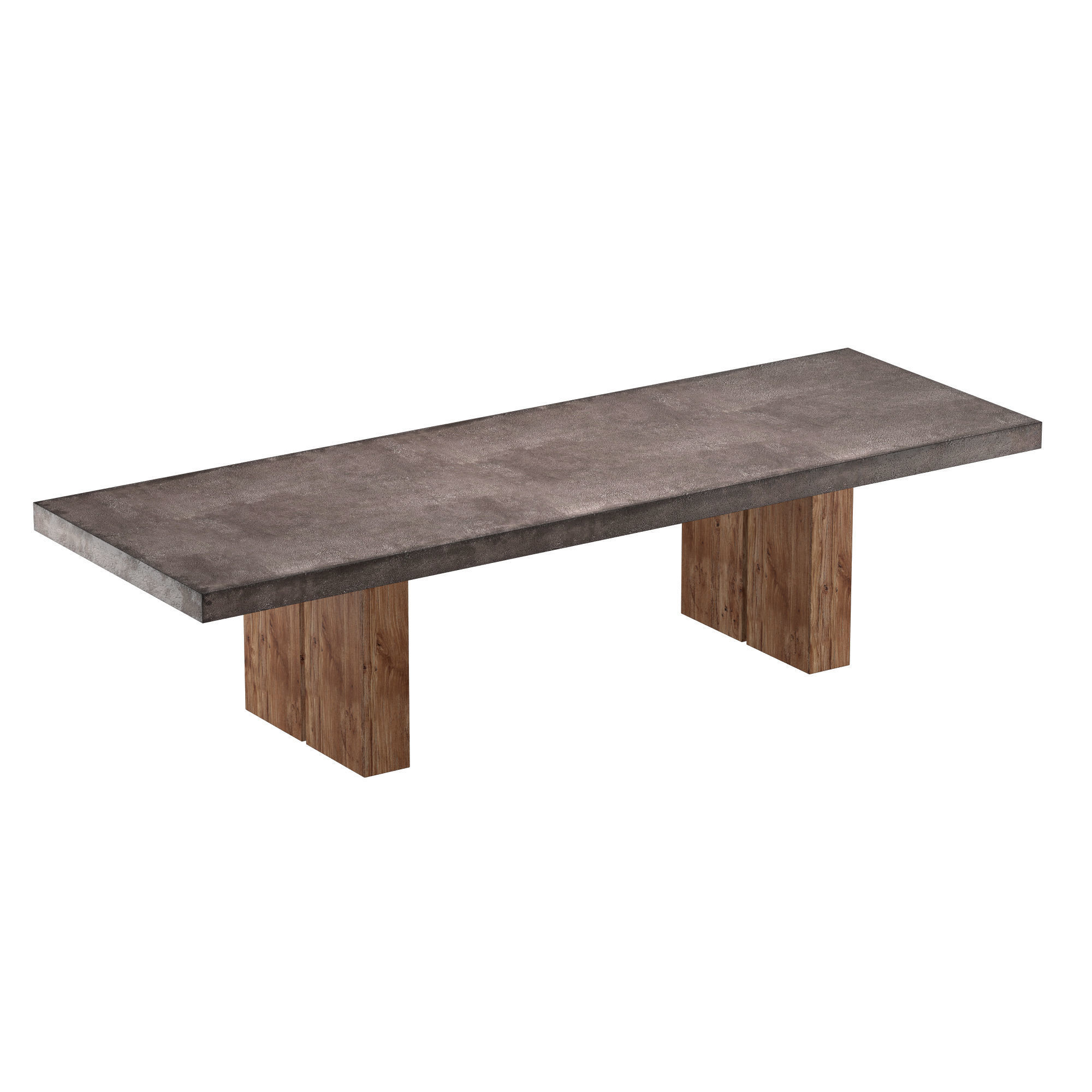 SOLANO CONCRETE TEAK RECTANGULAR DINING TABLE 3D model | CGTrader