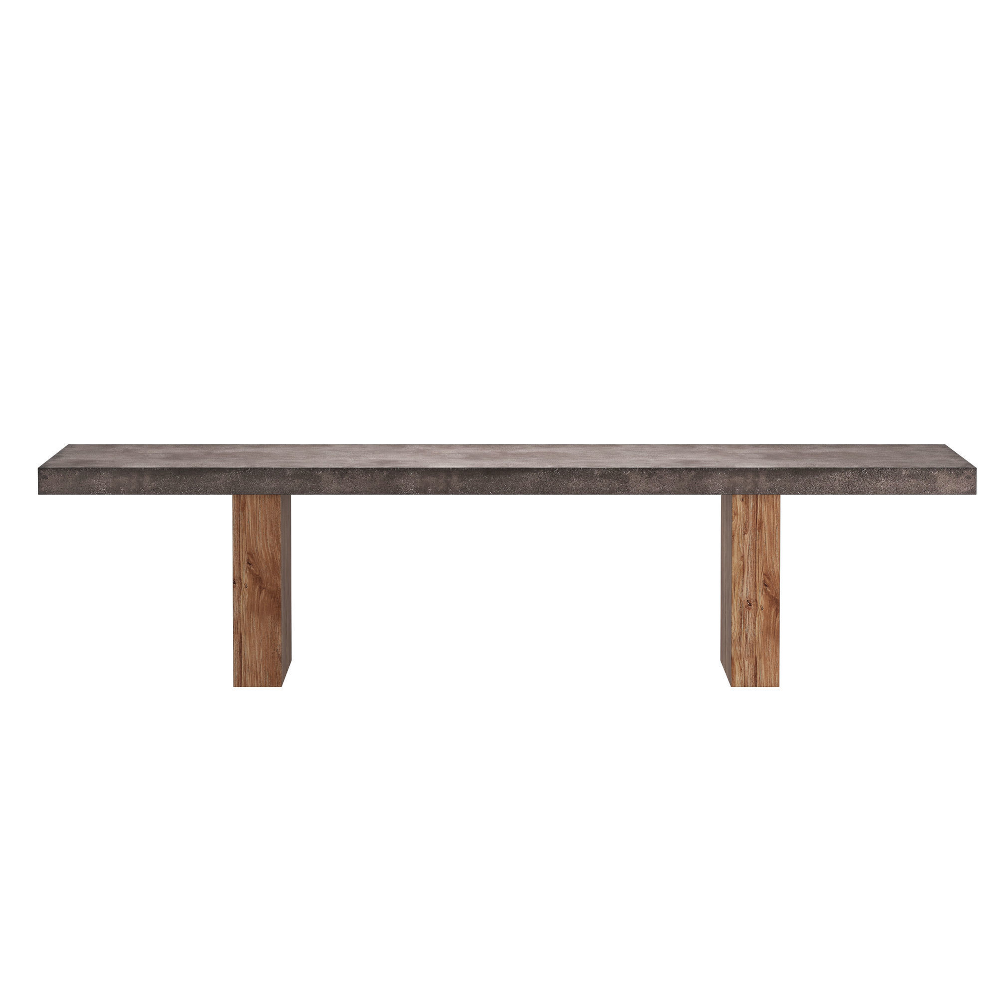 SOLANO CONCRETE TEAK RECTANGULAR DINING TABLE 3D model | CGTrader