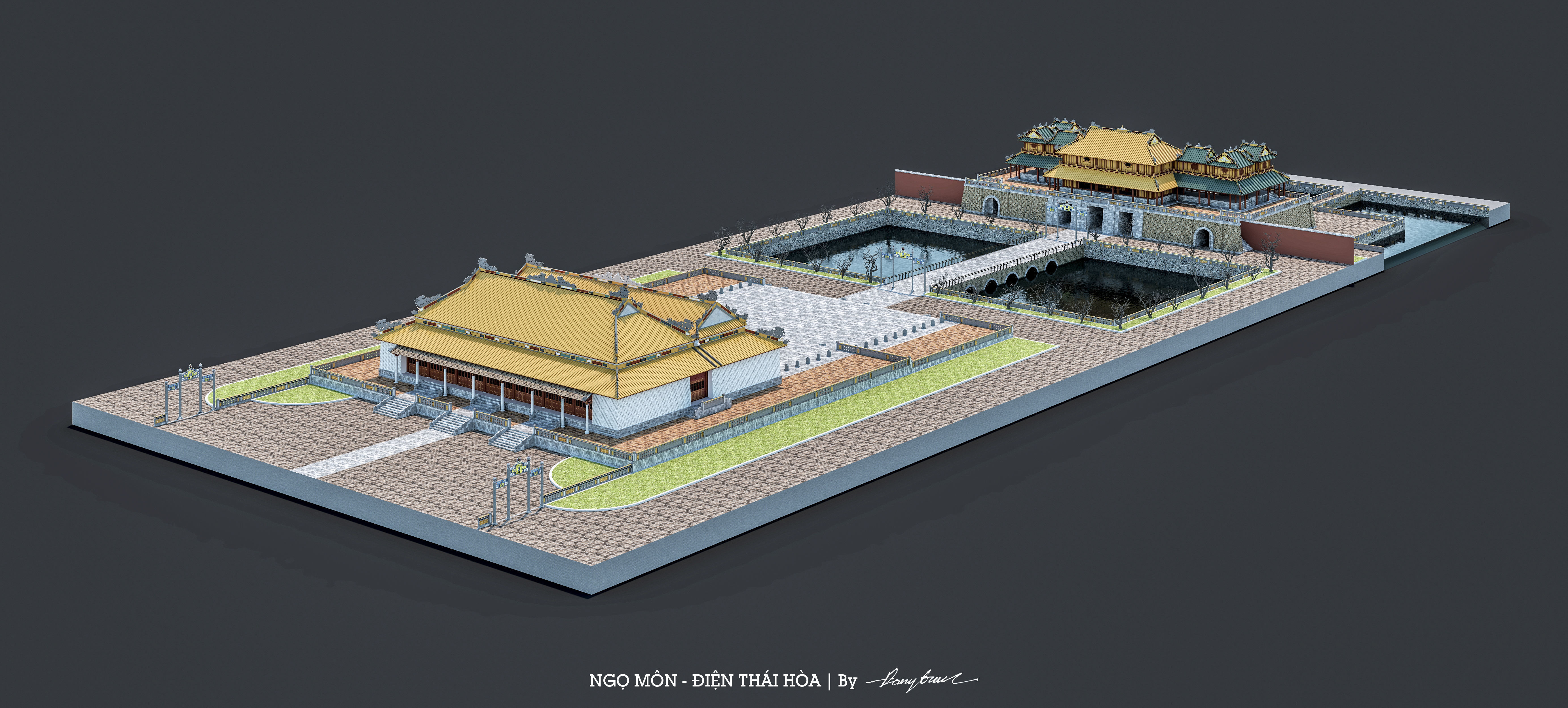 Meridian Gate And Hall of Central Harmony 3D model | CGTrader