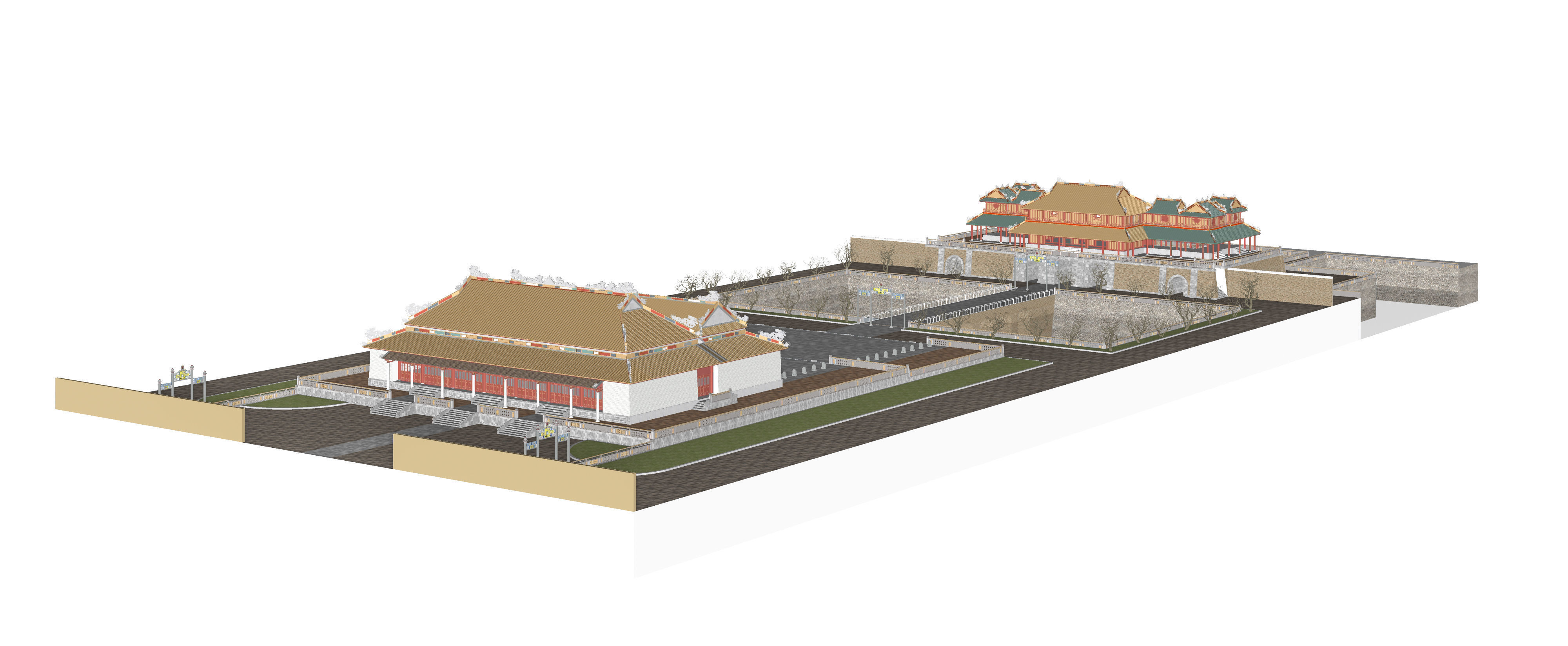 Meridian Gate And Hall of Central Harmony 3D model | CGTrader