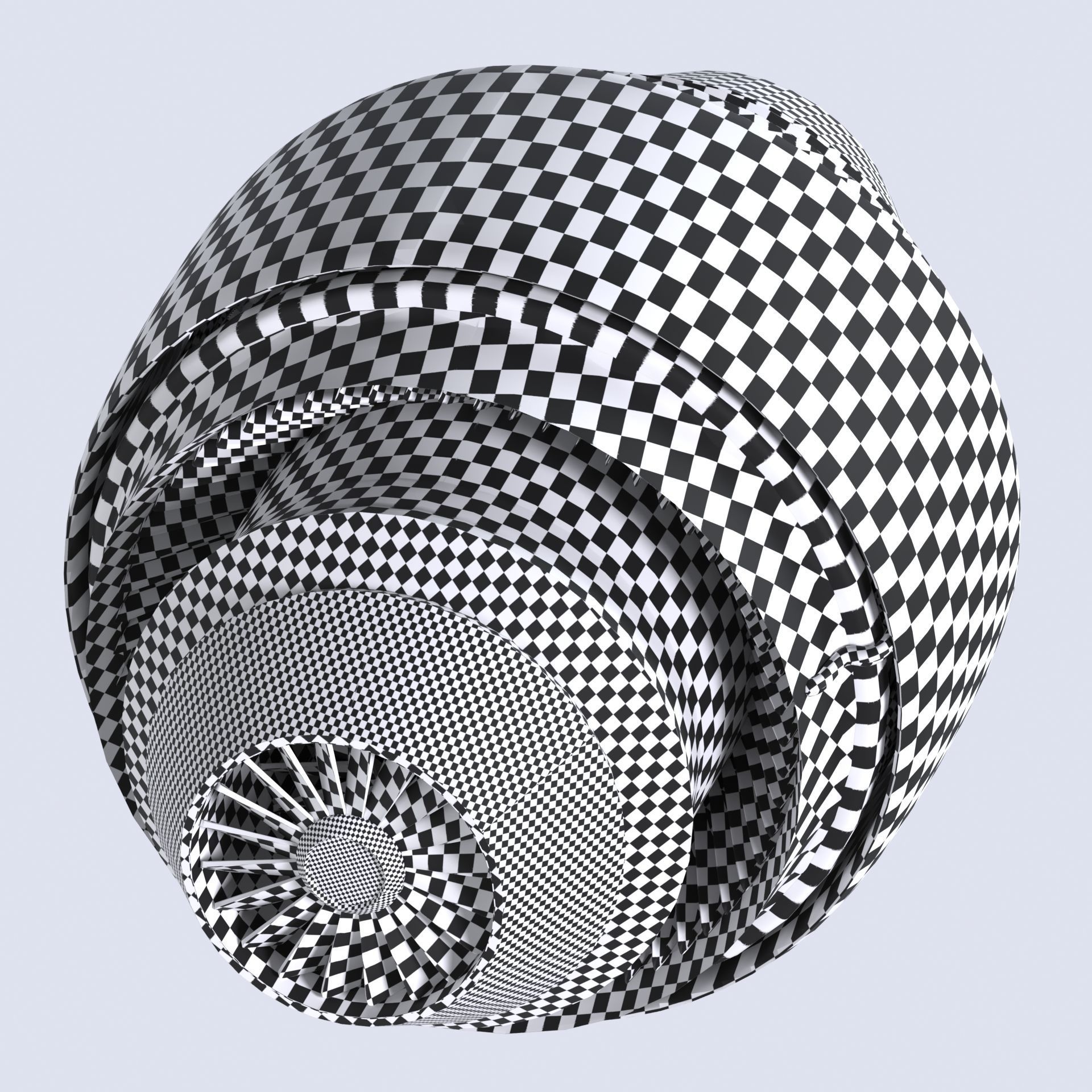 3D model 3D model of sci fi jet engine with light 3dsmax VR / AR / low ...