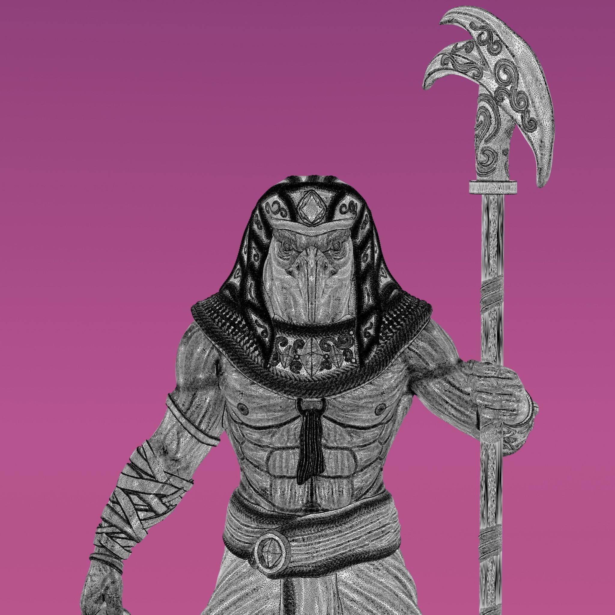 Horus egyptian god 3D model 3D printable | CGTrader
