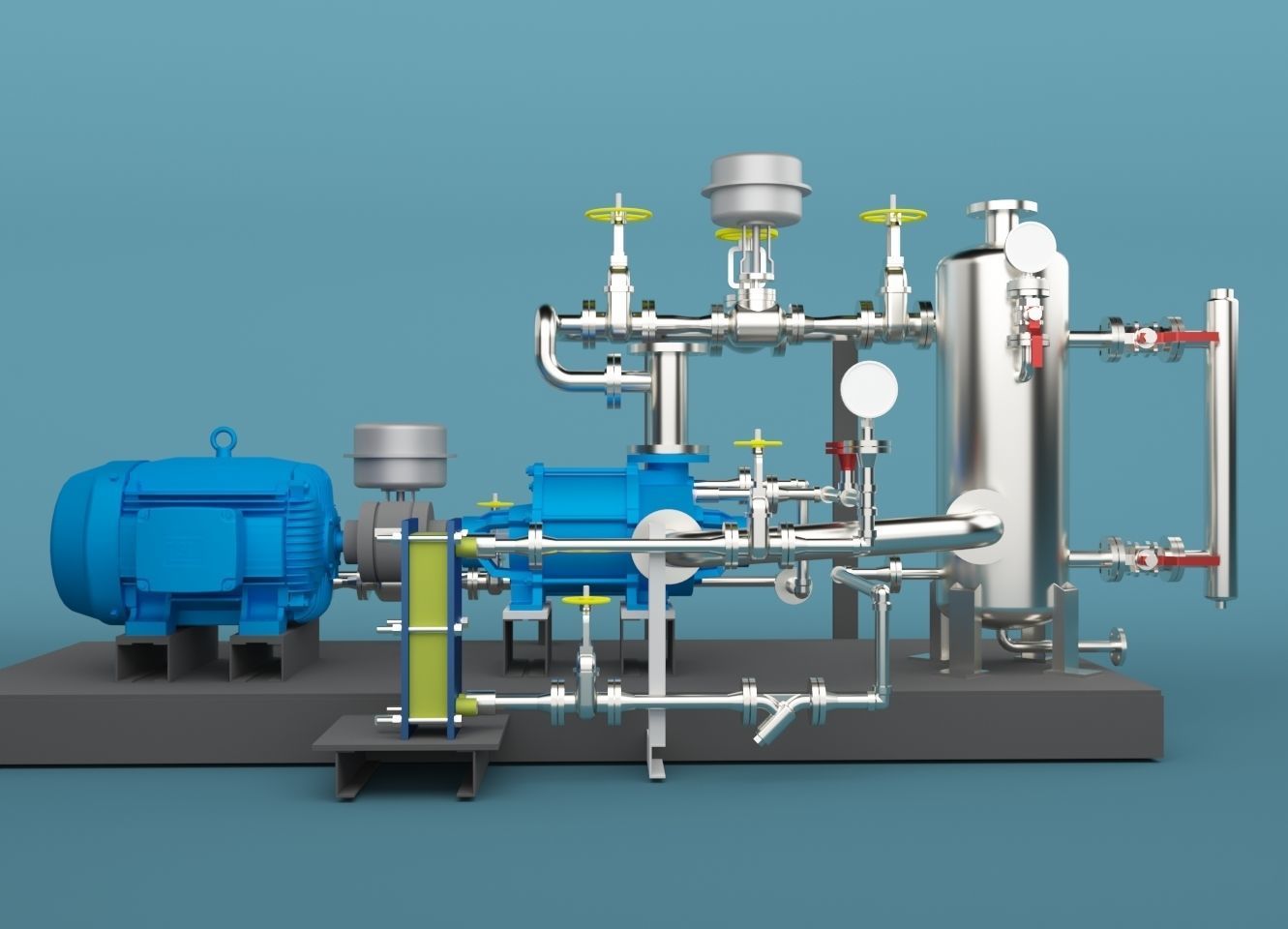 Gas compressor 3D model | CGTrader