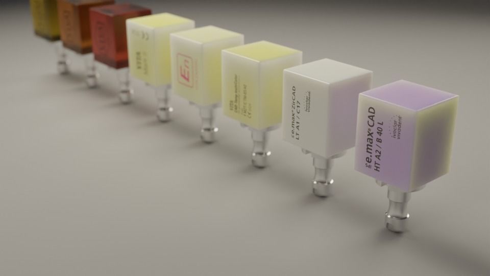 Dental ceramic blocks CAD CAM 3D model | CGTrader
