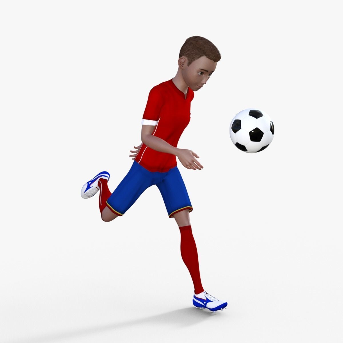 Cartoon Footballer Rigged 3D model rigged | CGTrader