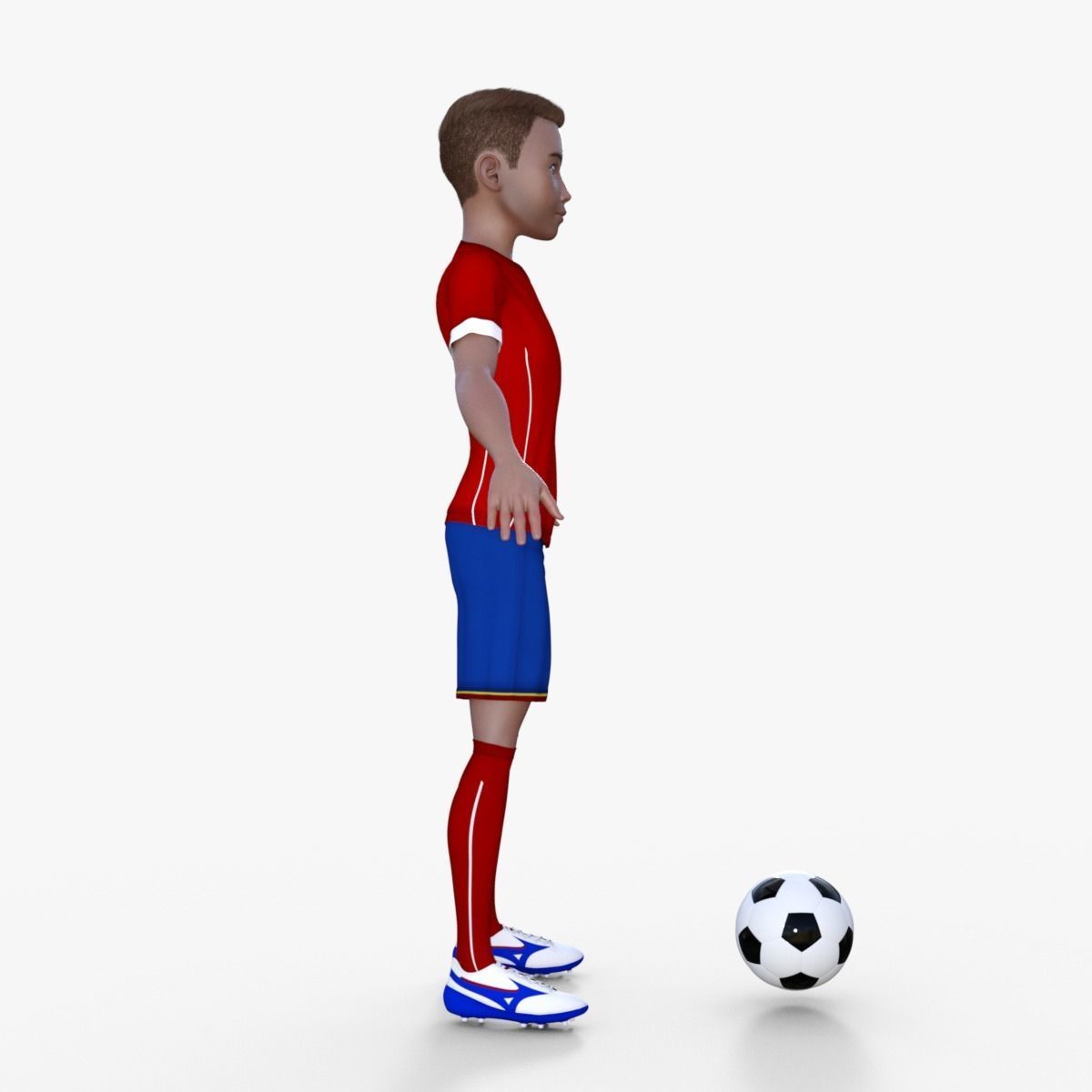Cartoon Footballer Rigged 3D model rigged | CGTrader