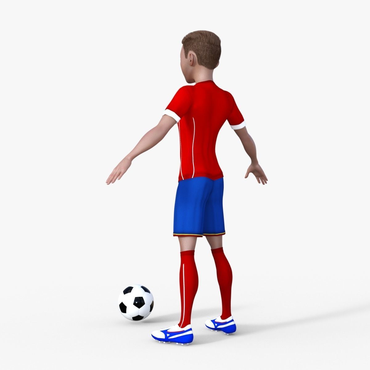 Cartoon Footballer Rigged 3D model rigged | CGTrader
