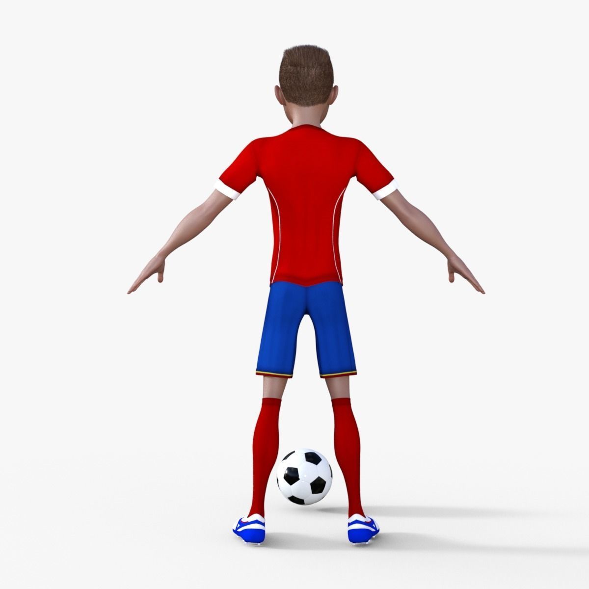 Cartoon Footballer Rigged 3D model rigged | CGTrader