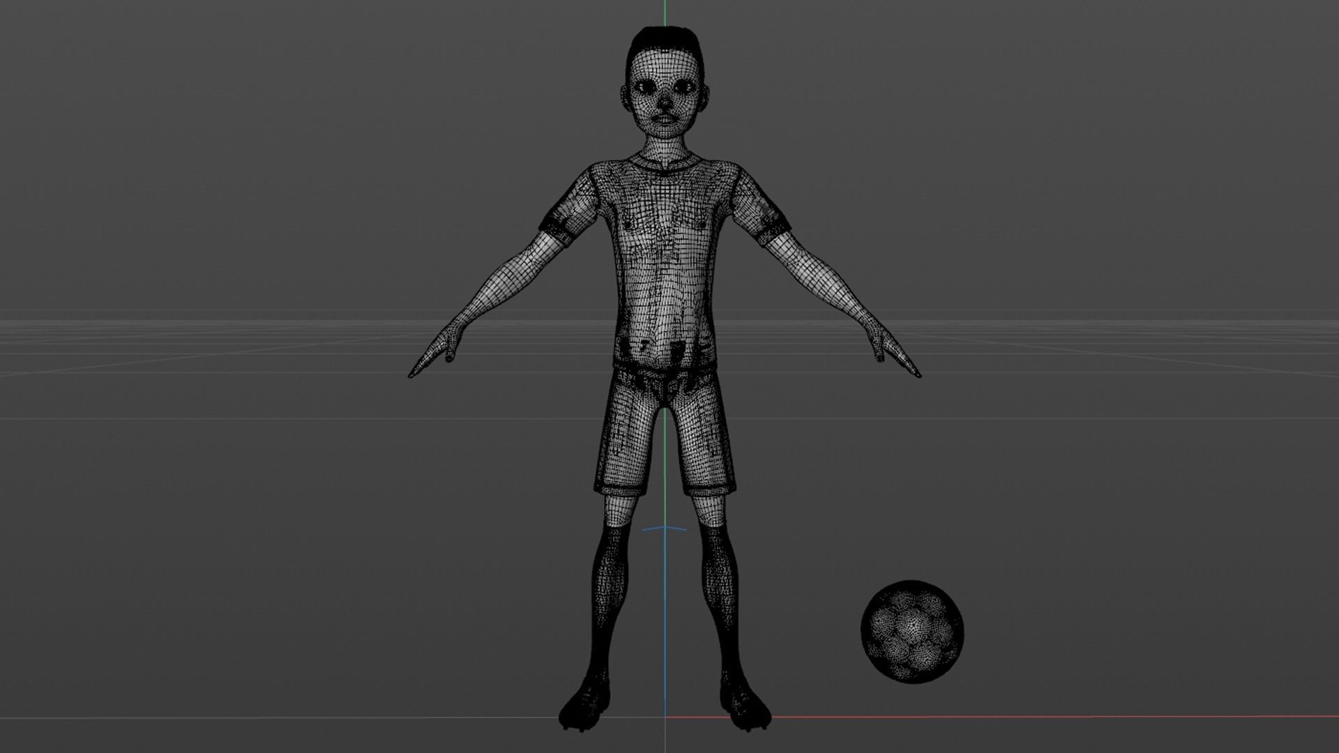 Cartoon Footballer Rigged 3D model rigged | CGTrader