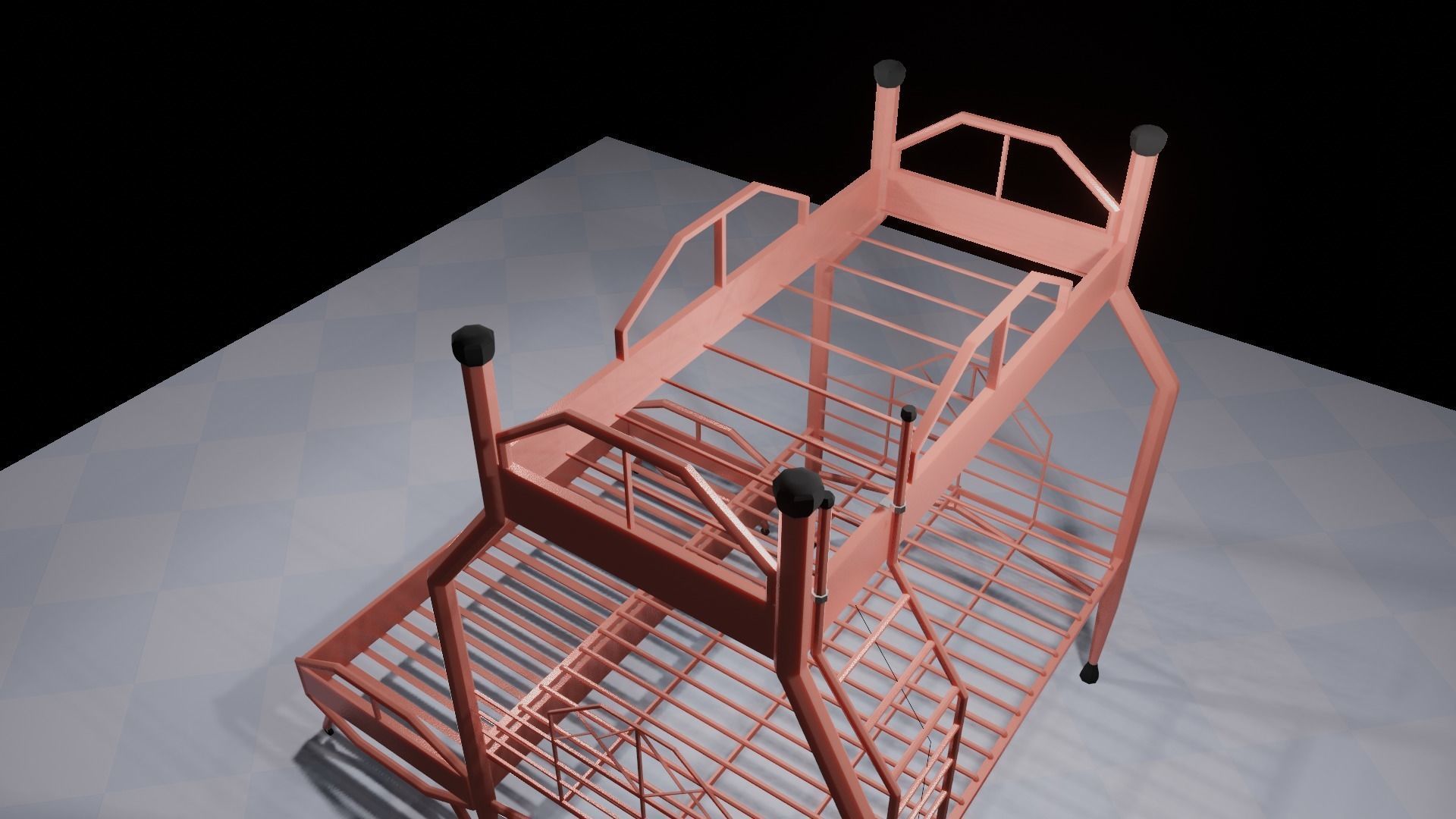 Low poly Two-stage bed free VR / AR / low-poly 3D model | CGTrader