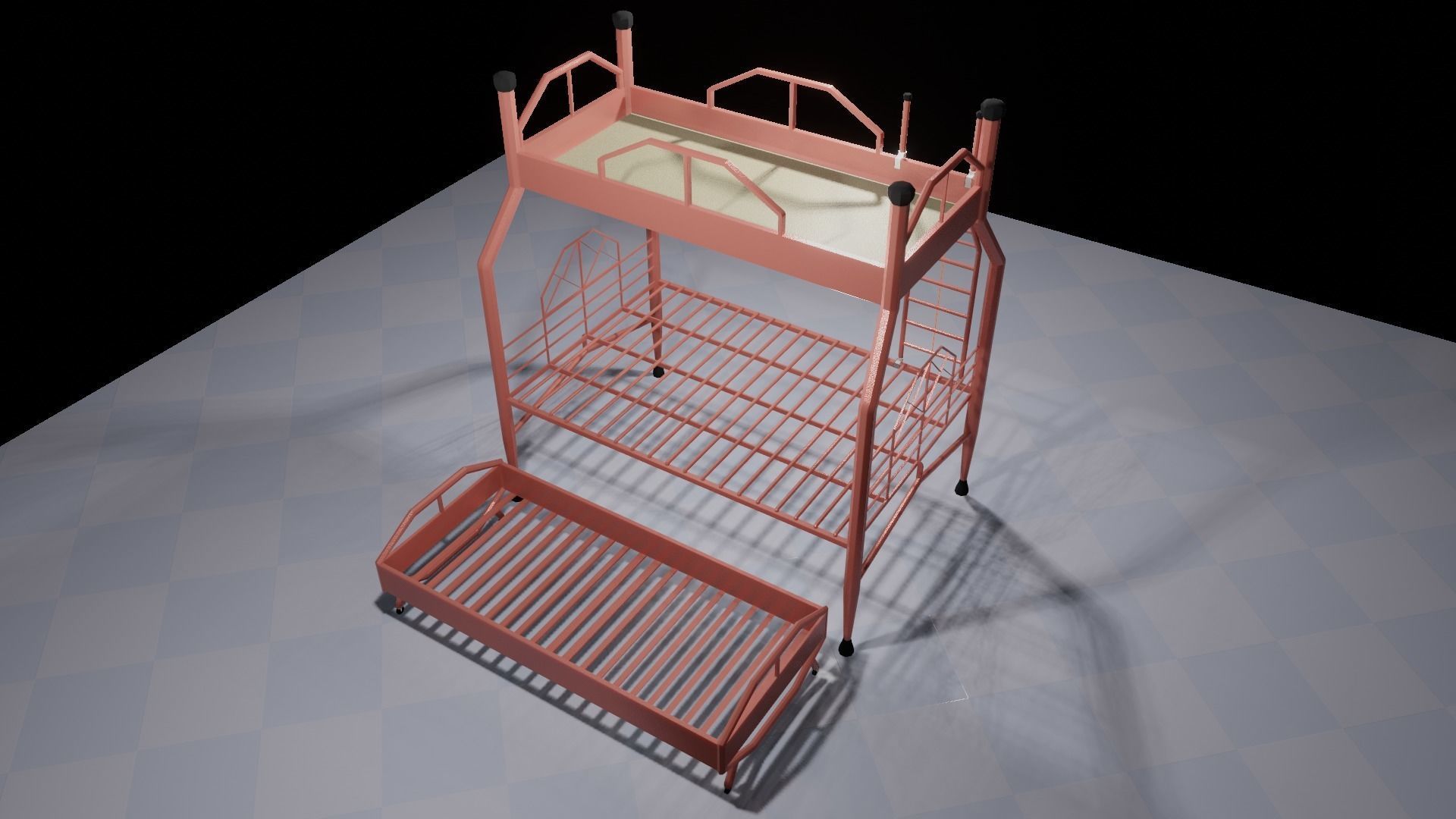 Low poly Two-stage bed free VR / AR / low-poly 3D model | CGTrader