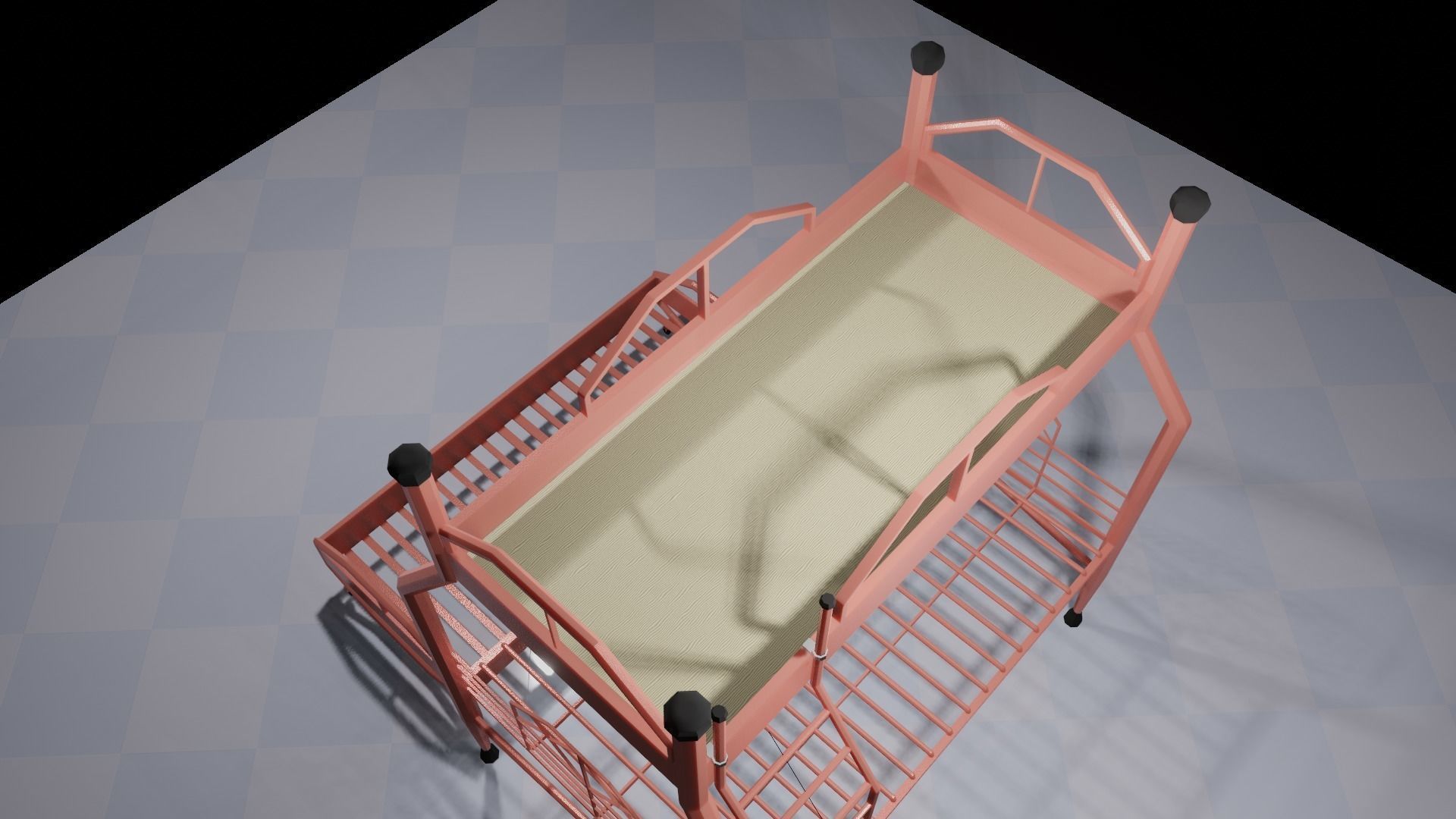 Low poly Two-stage bed free VR / AR / low-poly 3D model | CGTrader