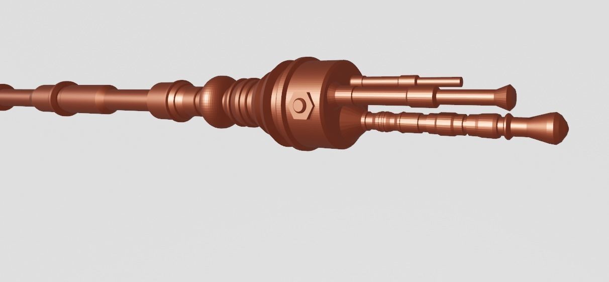 Steampunk Magic Wand 3D model 3D printable | CGTrader