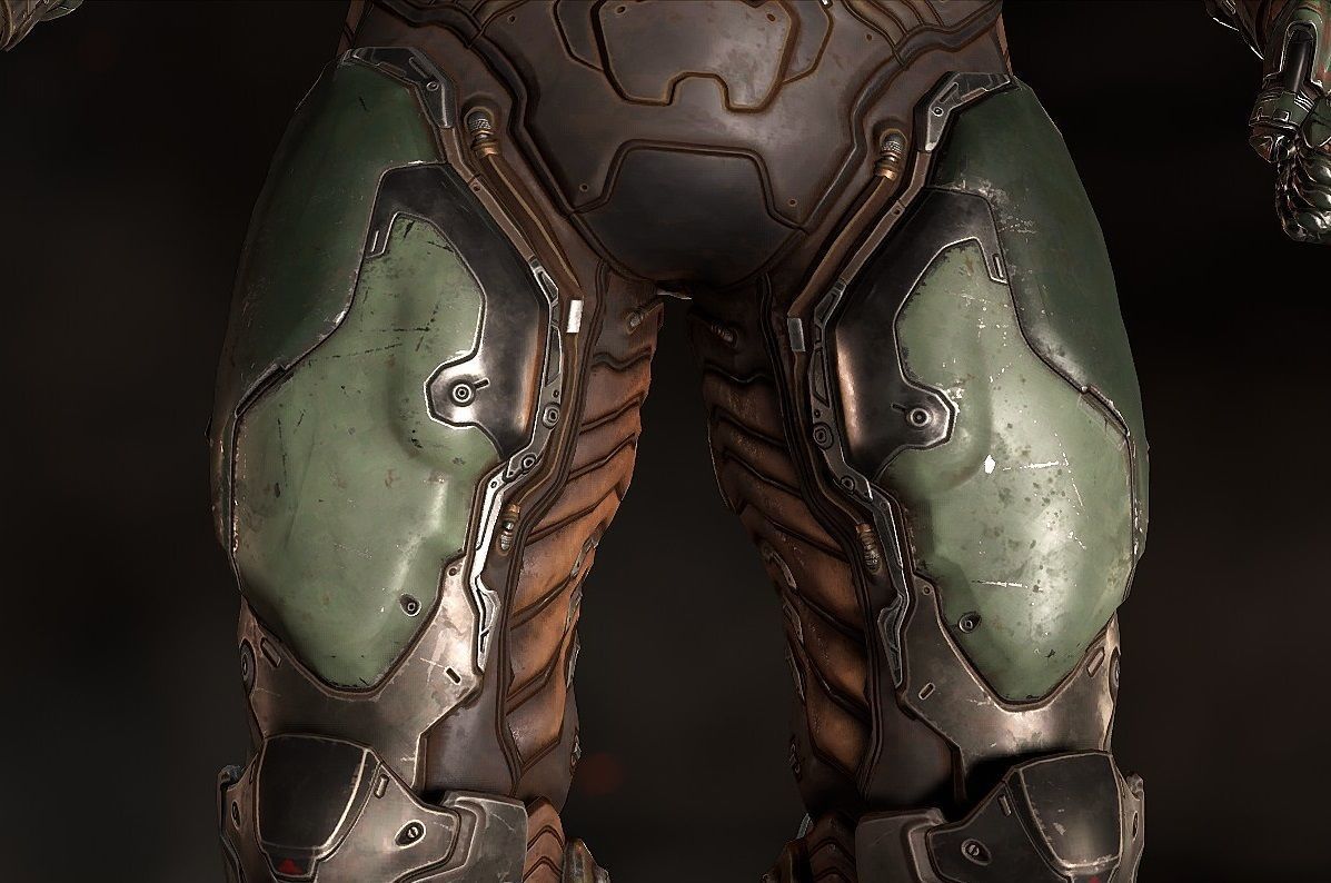 Doom Guy armour for the legs thighs 3D print model for cosplay 3D model ...