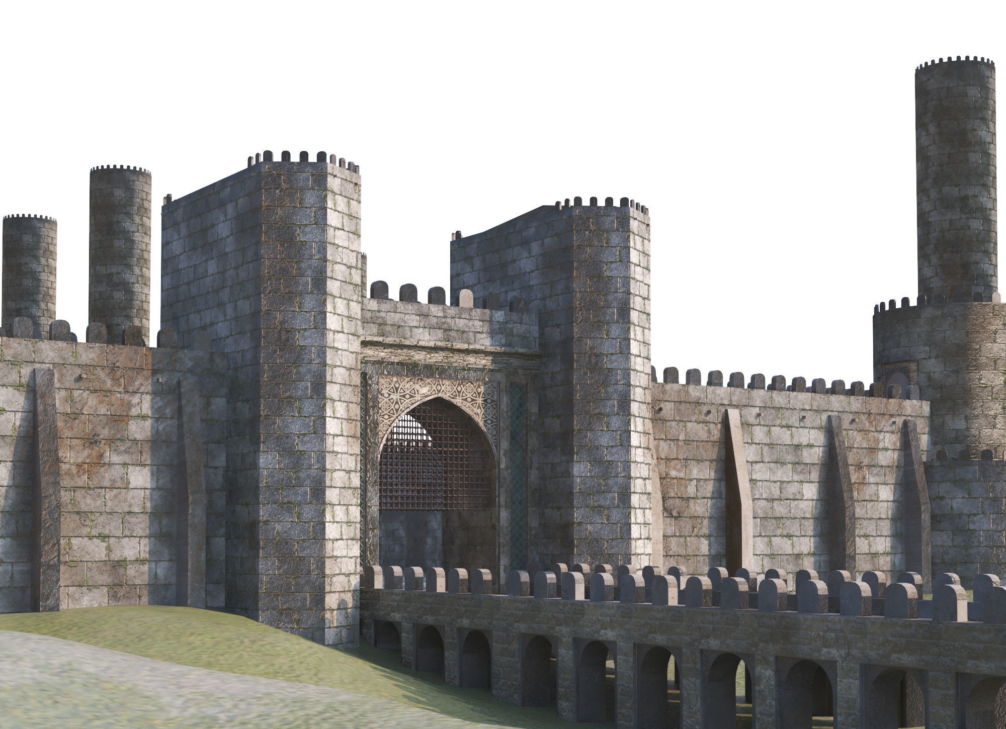 3D model Lowpoly medival environment kitbash vol01 VR / AR / low-poly ...