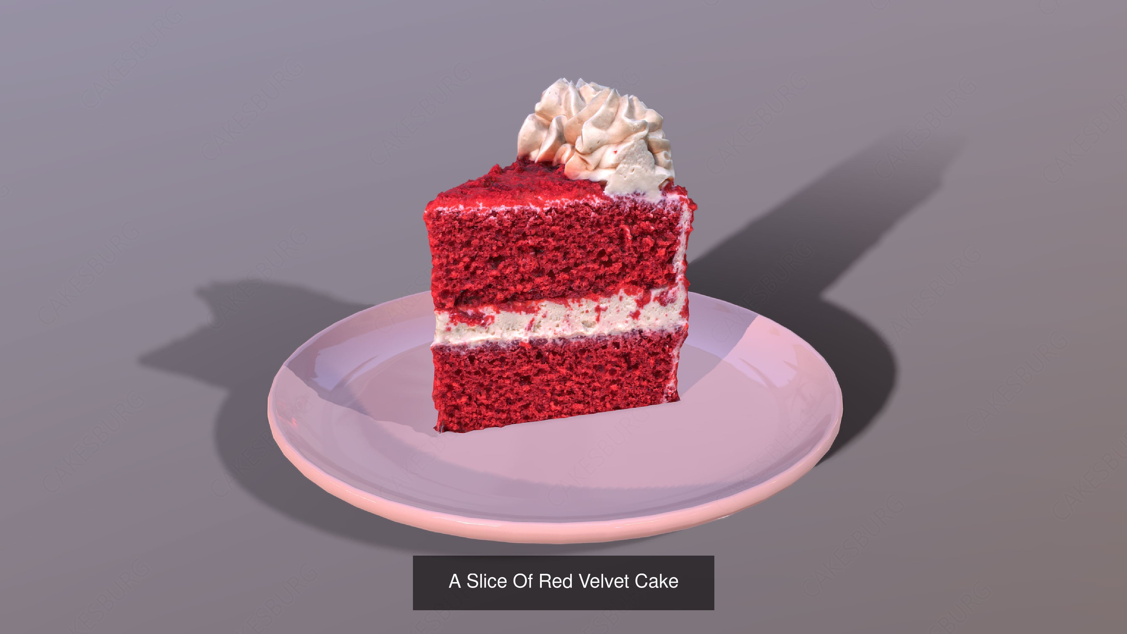 3D Model Collection Realistic Premium Cake Slices - 6pcs VR / AR / low ...