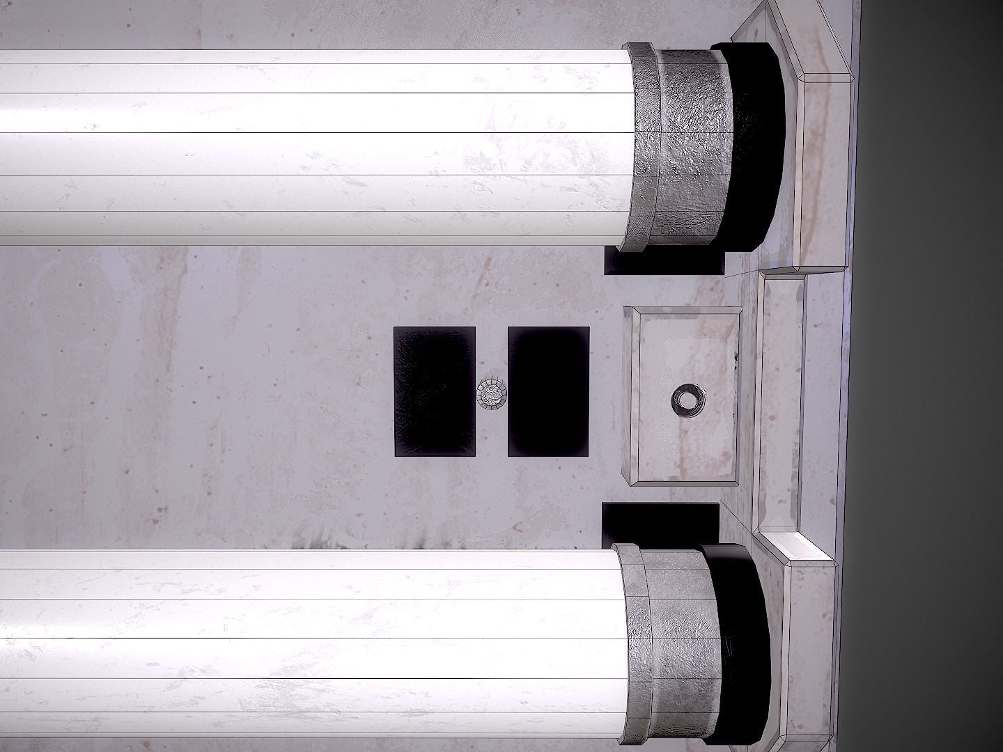 3D model Fluorescent lamp Industrial light bulb wall ceiling lighting ...