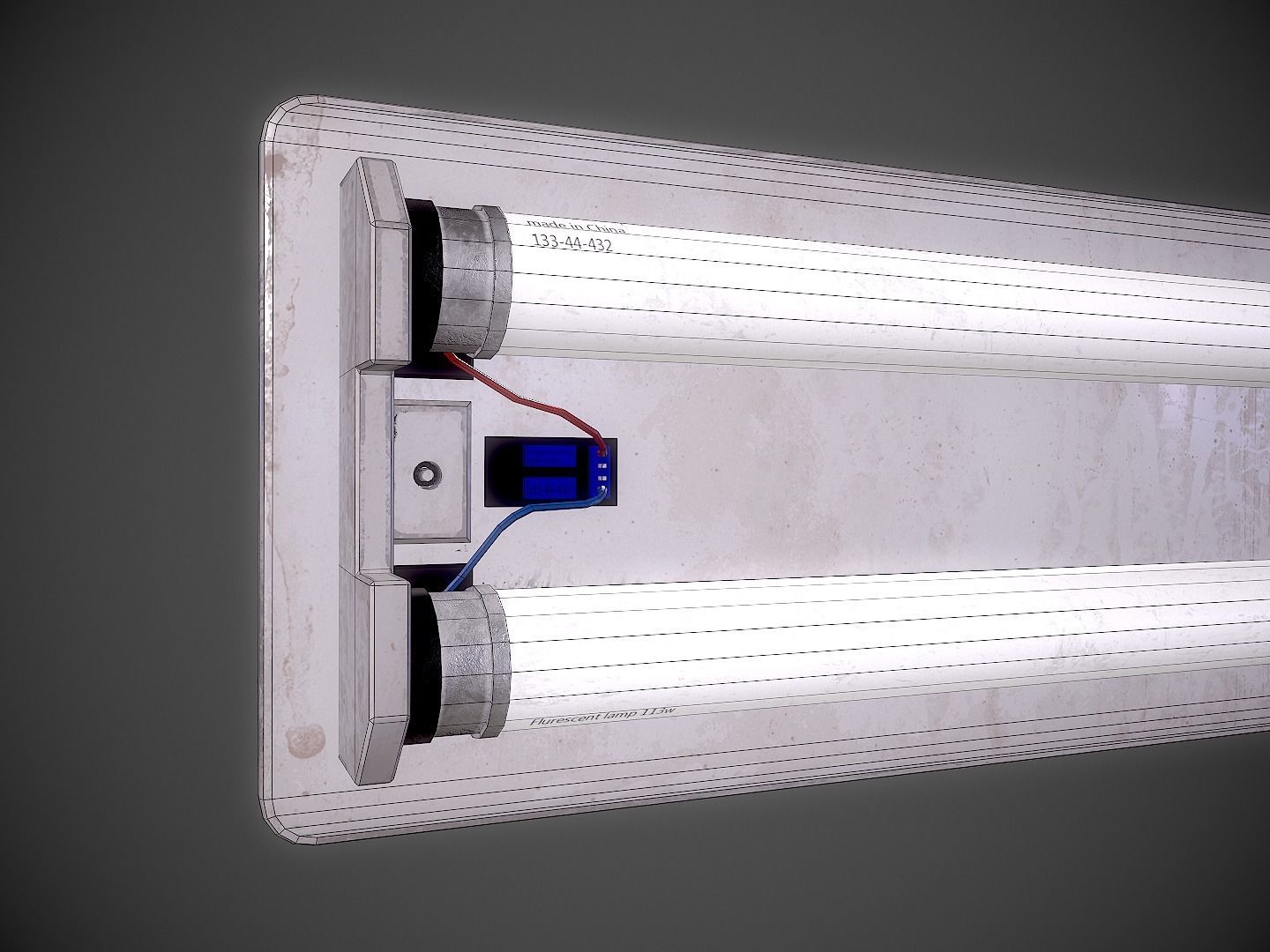 3D model Fluorescent lamp Industrial light bulb wall ceiling lighting ...