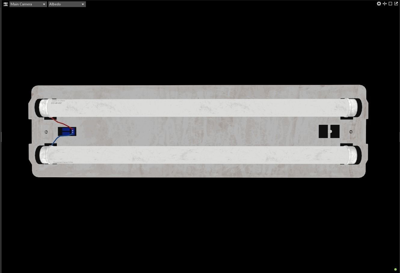 3D model Fluorescent lamp Industrial light bulb wall ceiling lighting ...