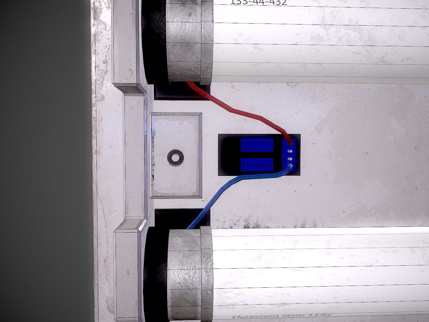 3D model Fluorescent lamp Industrial light bulb wall ceiling lighting ...