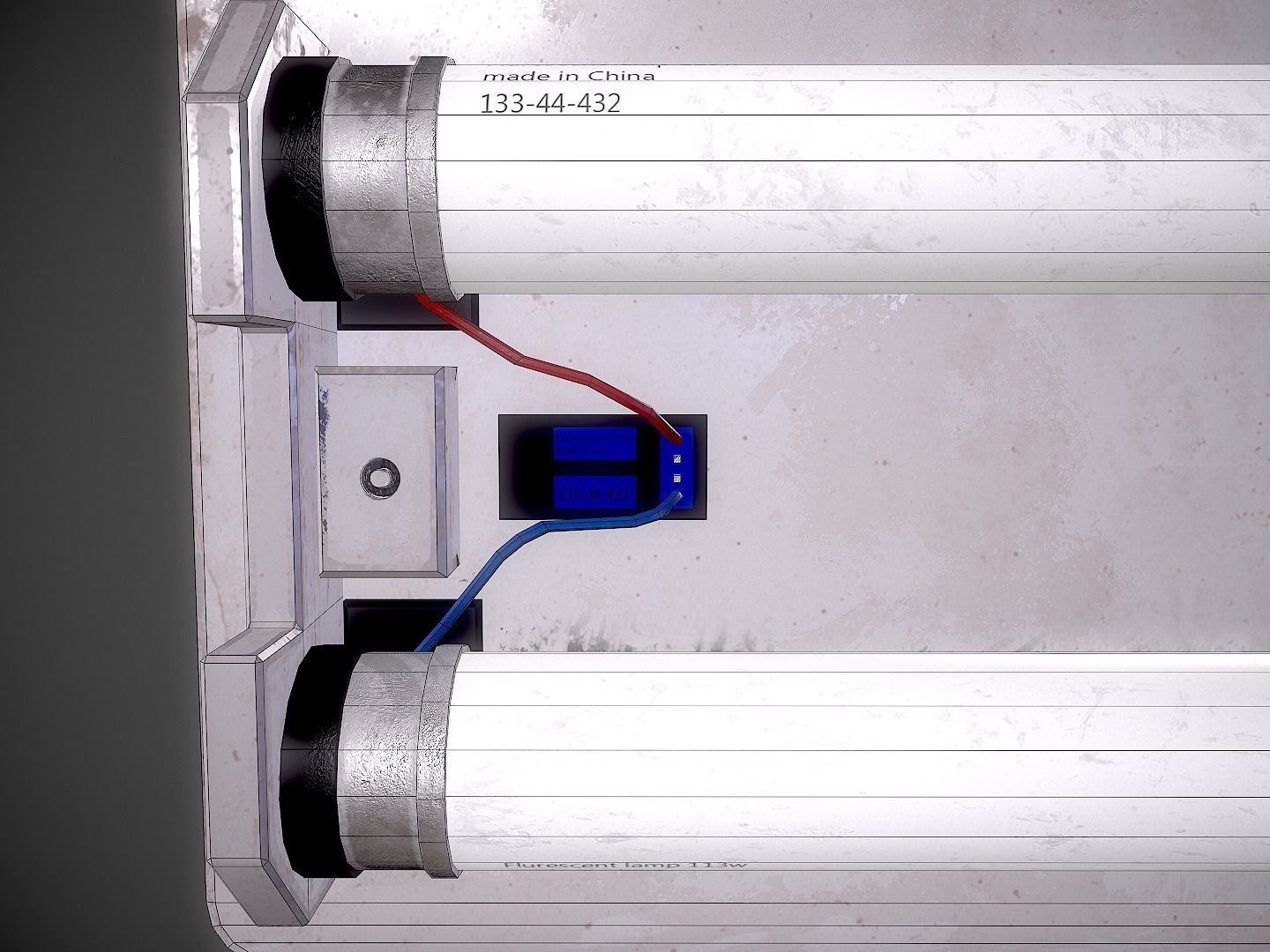 3D model Fluorescent lamp Industrial light bulb wall ceiling lighting ...