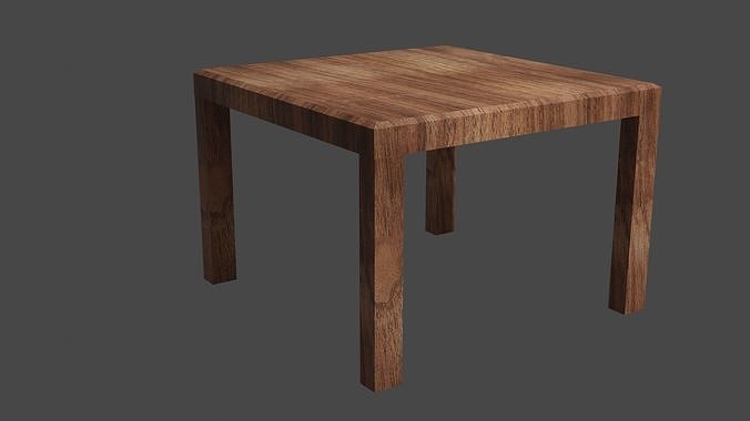 Simple Wooden Table free 3D model | CGTrader