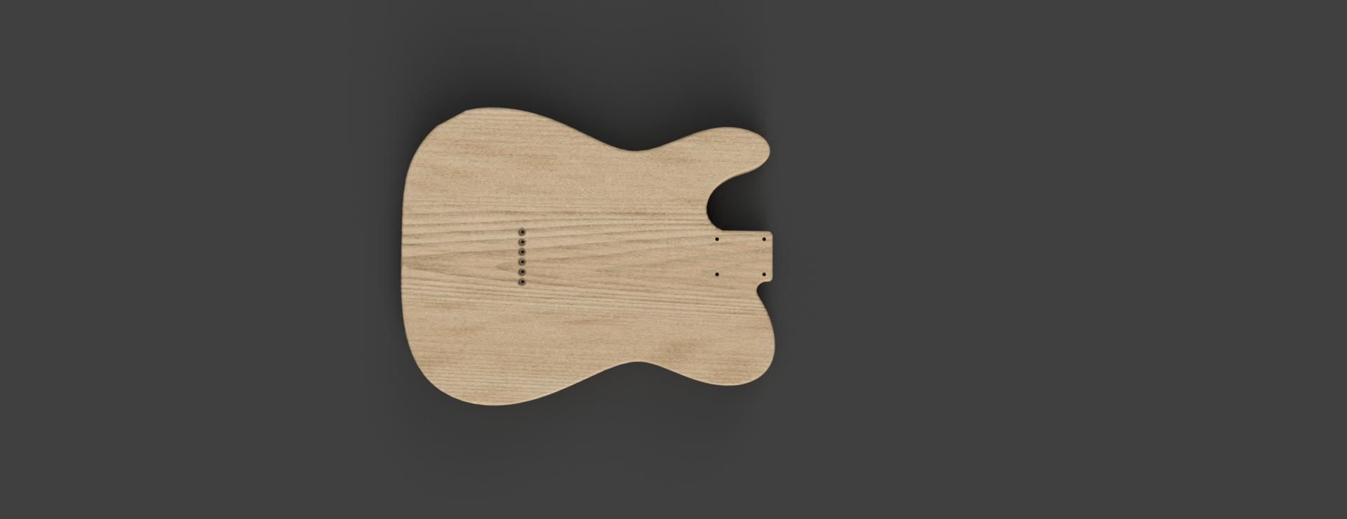 CNC Fender Telecaster Guitar Body 3D CAD Model 3D model | CGTrader