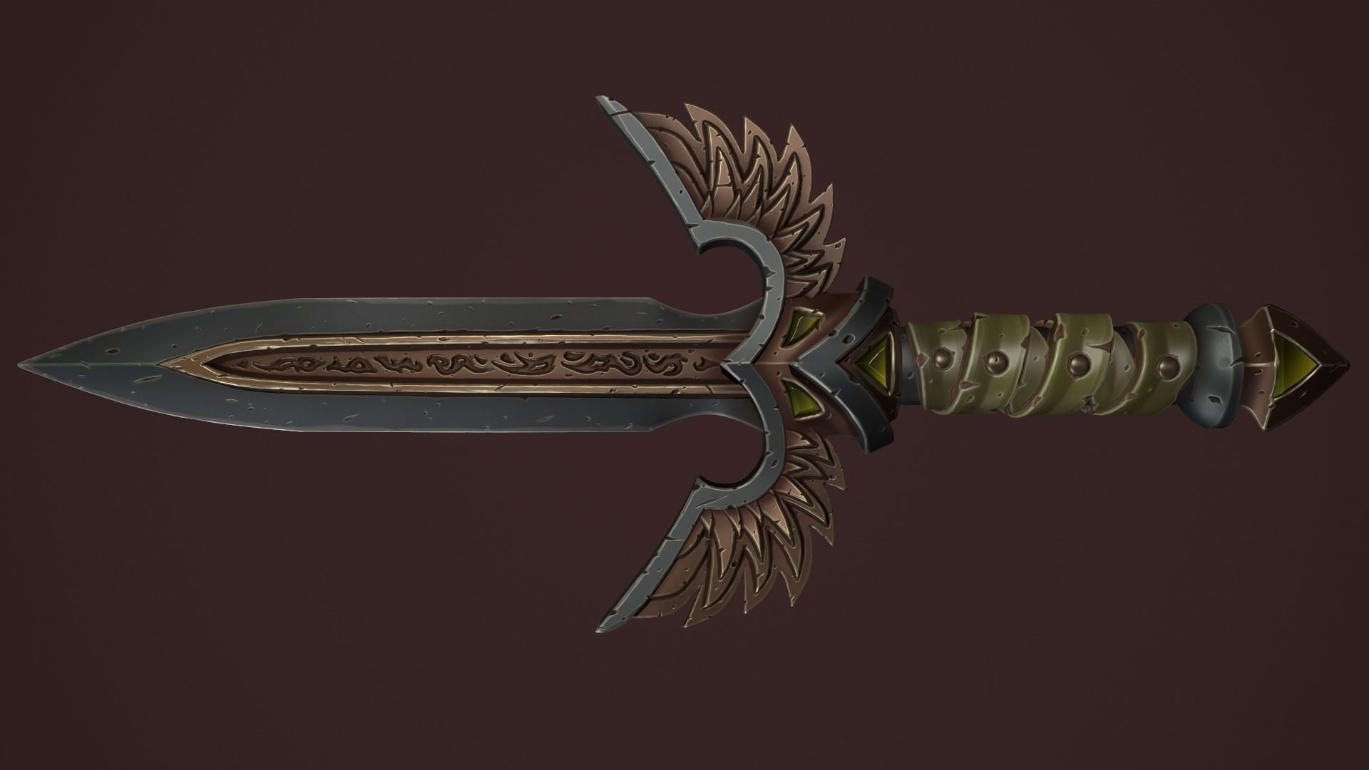 Rune dagger 3d print 3D model 3D printable | CGTrader