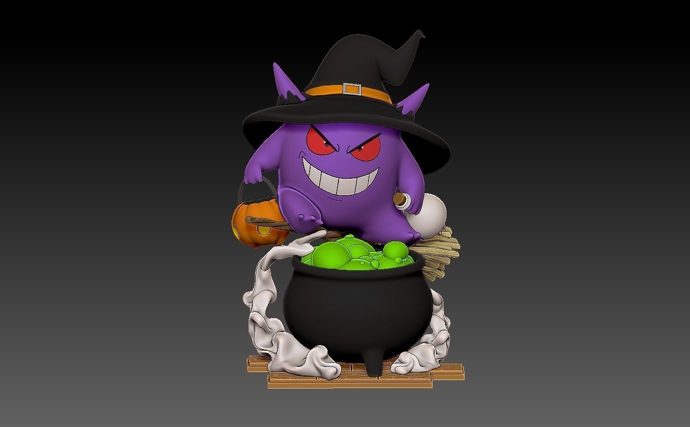 pokemon gastly evolution pack halloween 3D model 3D printable | CGTrader