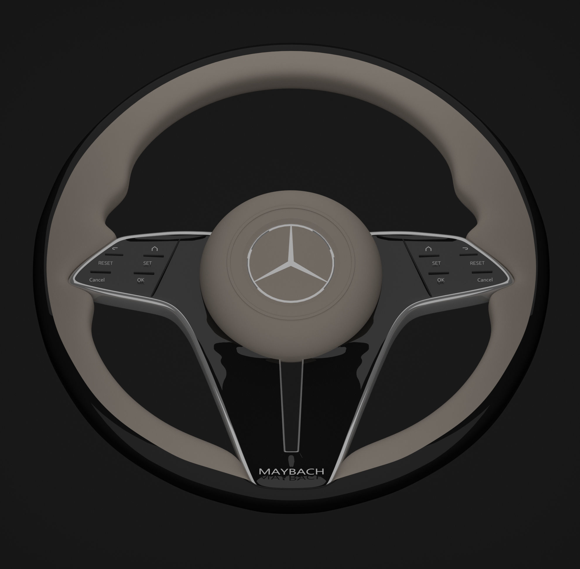Mercedes Maybach Steering Wheel 3D model | CGTrader