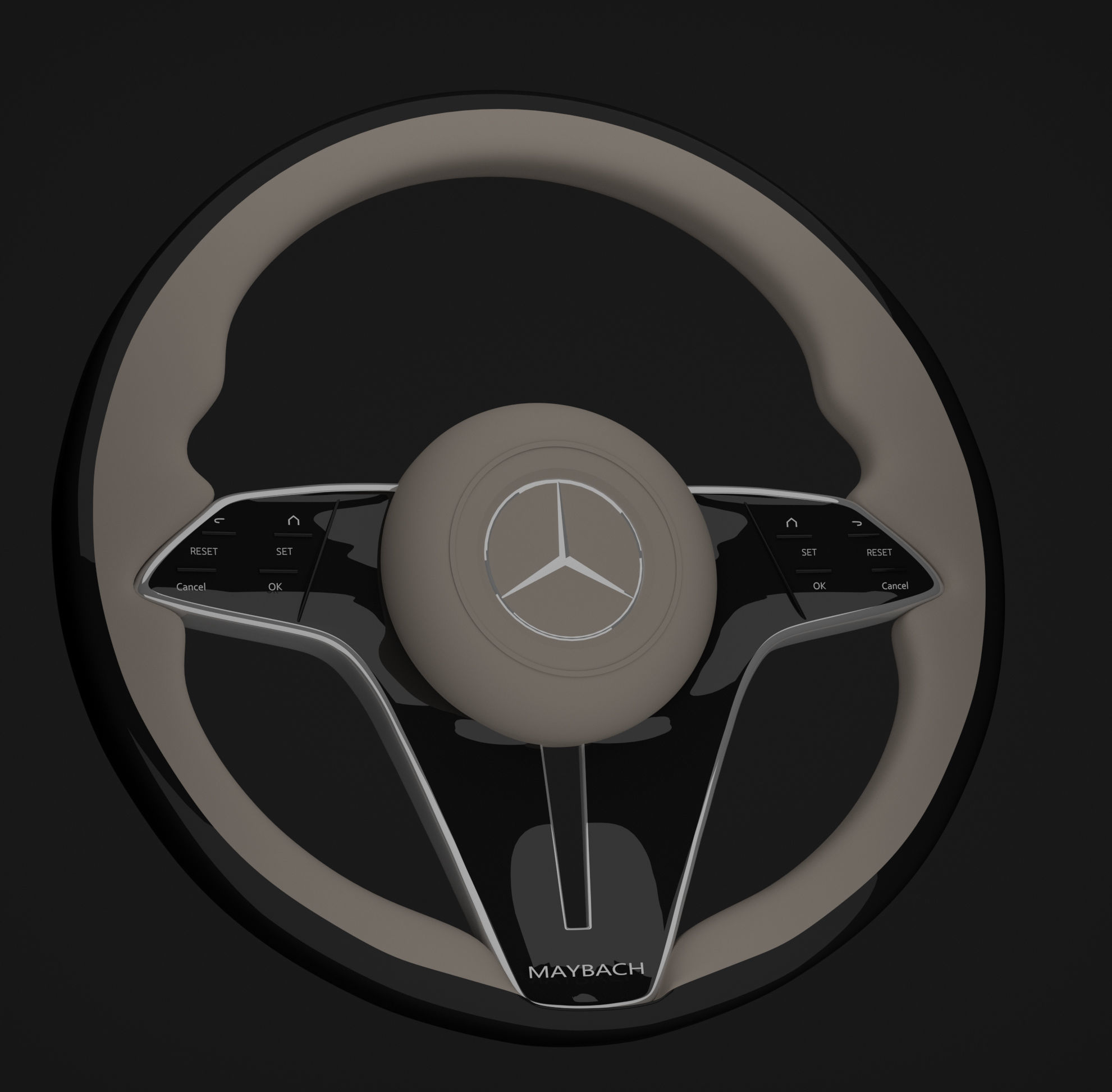 Mercedes Maybach Steering Wheel 3D model | CGTrader