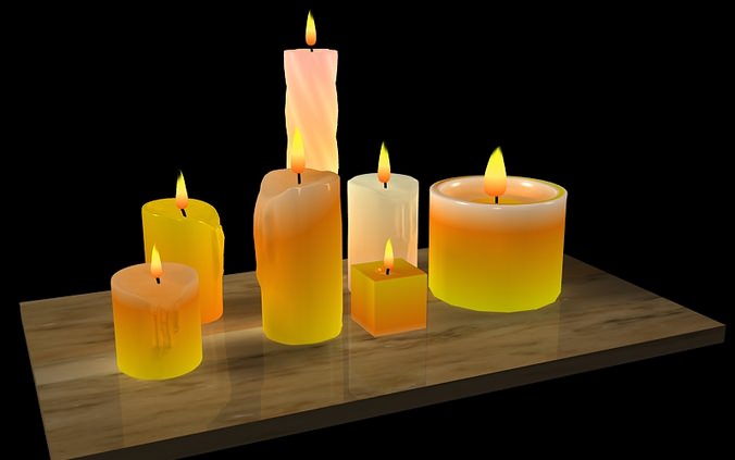 Candles flames 3D Model animated MAX | CGTrader.com