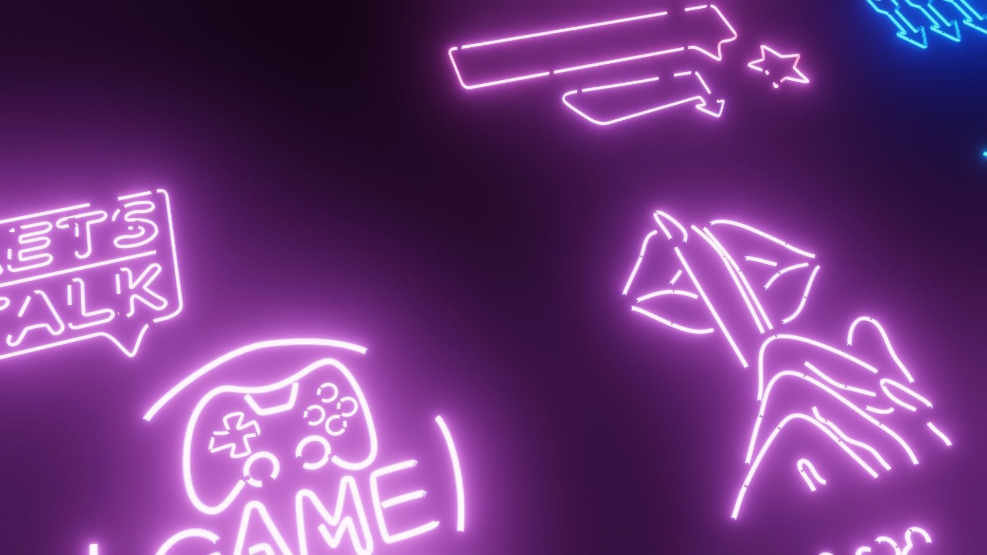 over 50s Neon Lights Asset collection for blender 3D model | CGTrader