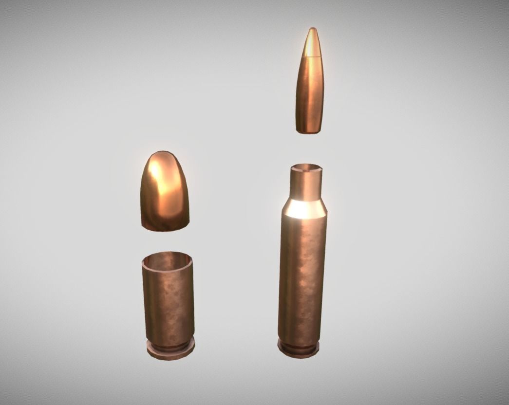 3D model Bullets Low Poly PBR - bullet - bullet - bullet - bullet - bullet VR / AR / low-poly ...